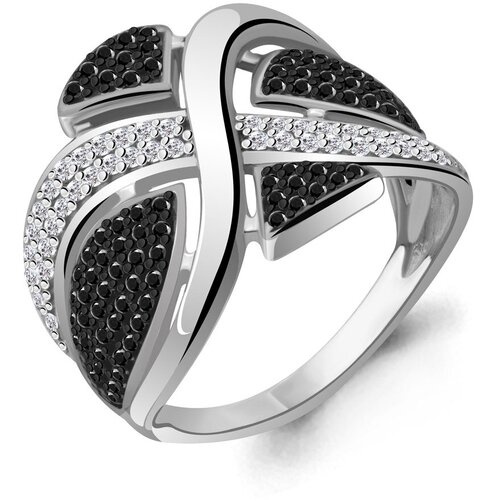 Кольцо Diamant online, серебро, 925 проба, кристалл, фианит, размер 19.5