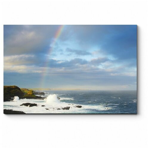 Модульная картина Морской пейзаж с радугой 110x73