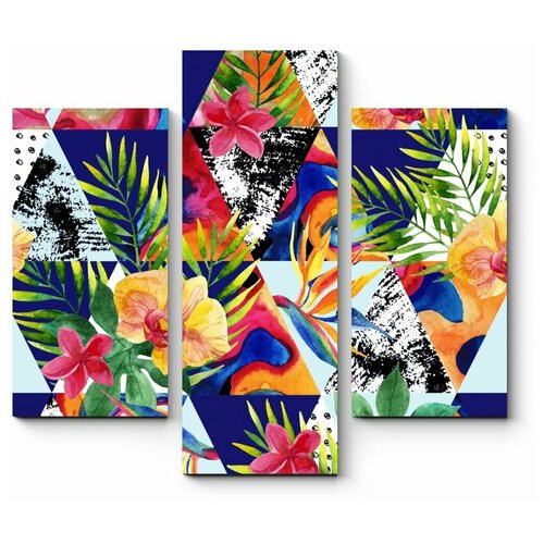 Модульная картина Цветущие тропики 90x81