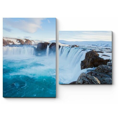 Модульная картина Знаменитый водопад Годафосс, Исландия40x30