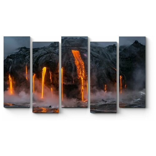 Модульная картина Извержение вулкана 150x87