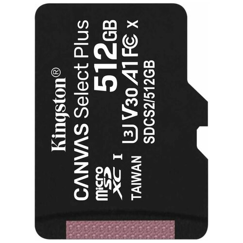 Карта памяти Kingston Canvas Select Plus microSDXC 512Gb SDCS2/512GBSP w/o adapter