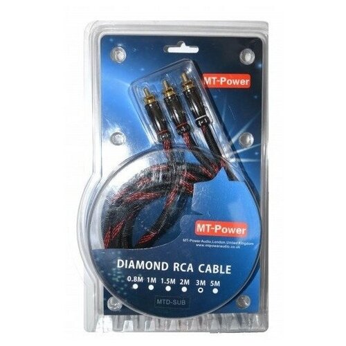 Кабель сабвуферный 1xRCA - 2xRCA MT Power 89508107 Diamond Subwoofer 12.0m