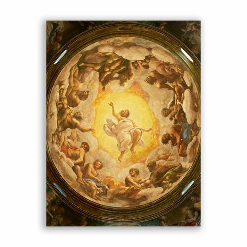 Картина на холсте, репродукция / Корреджо - The view of the dome / Размер 30 x 40 см