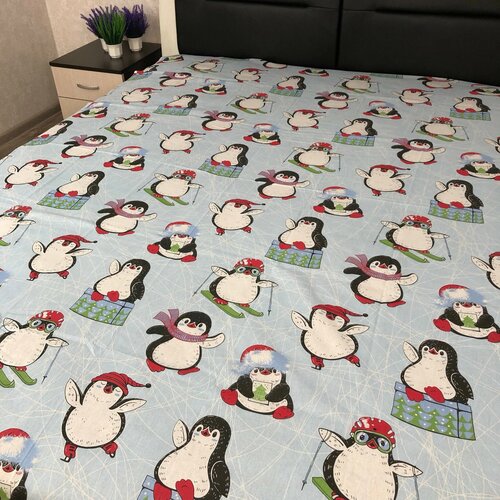 Детский пододеяльник Ивановская бязь пингвины 1,5 спальный (детские расцветки)