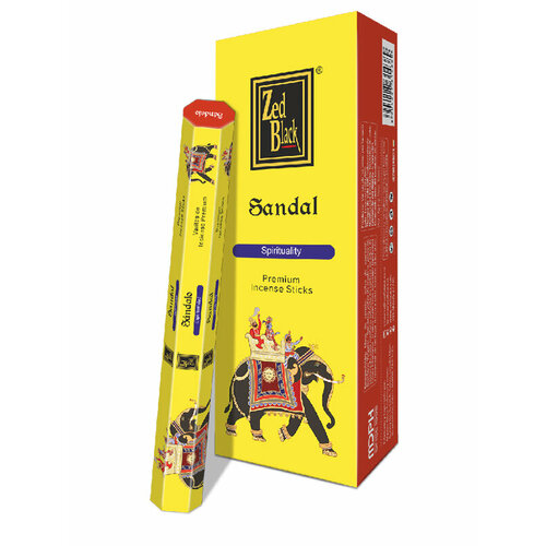 SANDAL Premium Incense Sticks, Zed Black (сандал премиум благовония палочки, Зед Блэк), уп. 20 палочек.