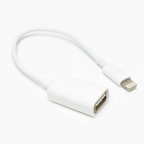Кабель OTG (USB Host - lightning) RockBox (10 см) <белый>