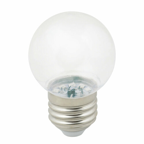 Volpe Лампа декоративная светодиодная (UL-00005807) Volpe E27 1W 3000K прозрачная LED-G45-1W/3000K/E27/CL/С