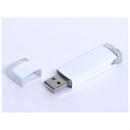 Классическая металлическая флешка для нанесения логотипа (64 Гб / GB USB 2.0 Белый/White 014 флэш накопитель APEXTO U302)