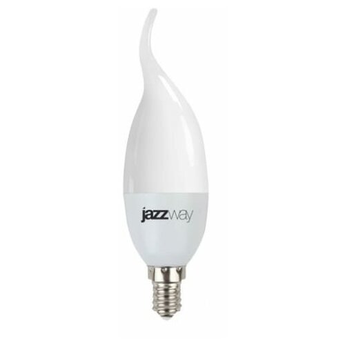 Лампа светодиодная LED 9Вт Е14 холодный матовая свеча на ветру | код. 2859549A | JazzWay (2шт. в упак.)