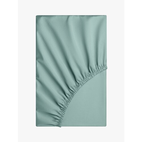 Простыня на резинке Linens Basic, сатин, 120х200 см, зеленый