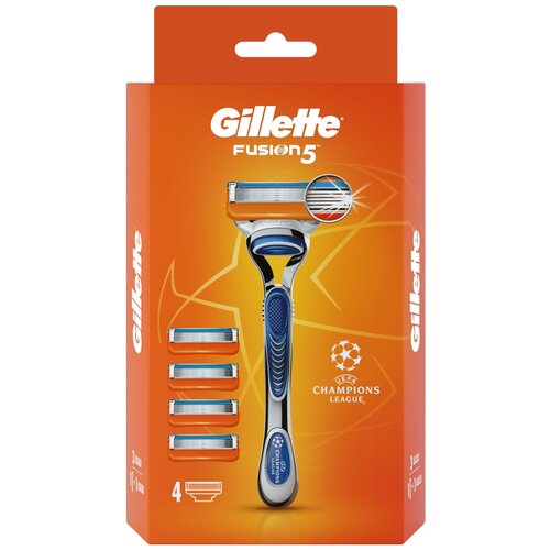 Бритвенный станок Gillette Fusion5, 4 сменные кассеты