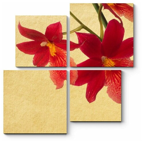 Модульная картина Красные орхидеи150x150