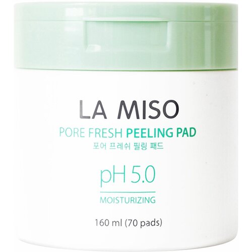 La Miso Отшелушивающие пилинг салфетки для лица рH 5.0 Pore Fresh Peeling Pad. Объем: 70 шт