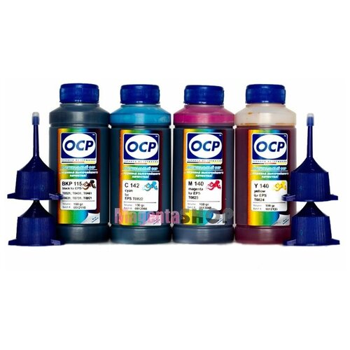 Чернила (краска) OCP для принтеров Epson InkJet Photo L100, L110, L120, L132, L200, L210, L222, L300, L310, L312, L350, L355, L362, L366, L456, L550, L555, L566, L655, L1300 100x4