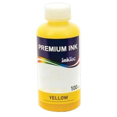 Чернила для Canon PIXMA G3400, G1400, G2400, G4400, (GI-490Y, GI-40Y), InkTec C0090-100MY водные, жёлтые Yellow, 100 мл