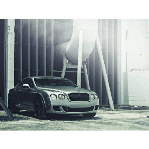Плакат, постер на холсте Bentley Continental/Бентли/авто/автомобиль/машина. Размер 60 х 84 см