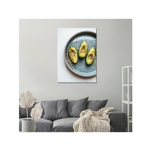 Картина на холсте с подрамником Авокадо с семечками 50х70