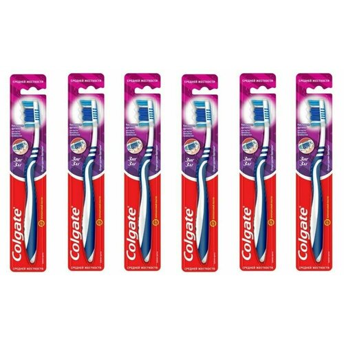 Colgate Зубная щетка Zig-Zag Plus средняя, 6 шт