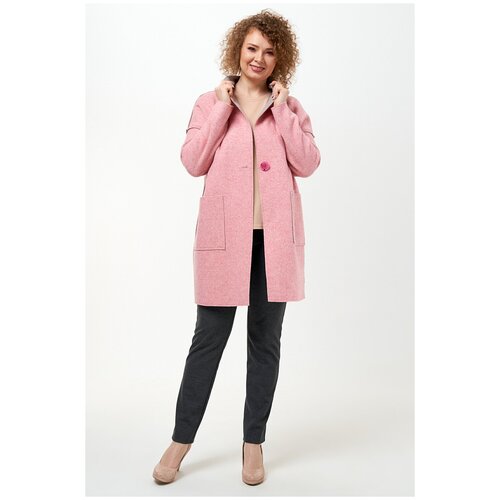 Пальто Olsi, размер 60, розовый