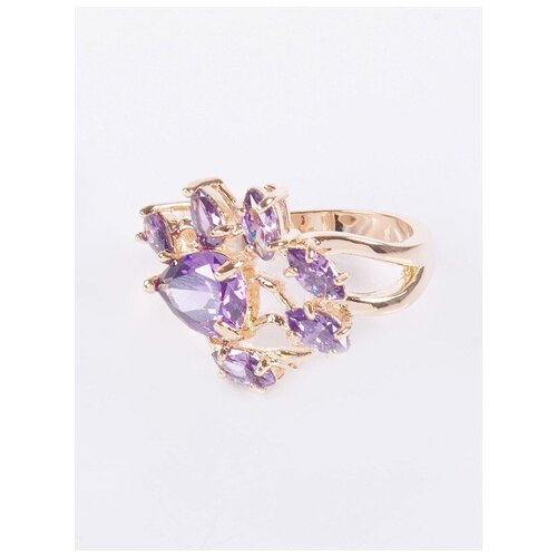 Кольцо помолвочное Lotus Jewelry, аметист, размер 17, фиолетовый