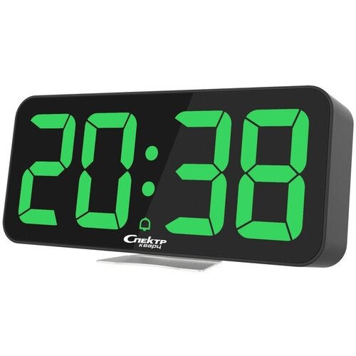 Часы  настольные Спектр СК3210-Ч-Б черный/зеленый 0.18 кг 7.8 см 17.7 см темный 3.3 см