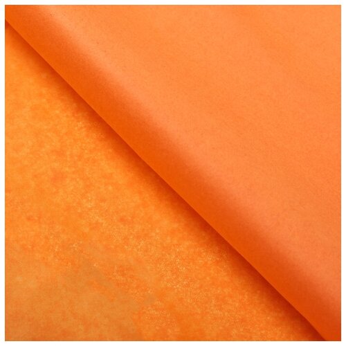 Бумага упаковочная тишью, оранжевая, 50 см х 66 см