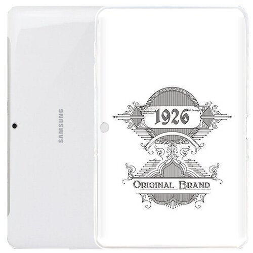 Чехол задняя-панель-накладка-бампер MyPads логотип черно белый для Samsung Galaxy Tab 2 10.1 P5100/P5110 противоударный