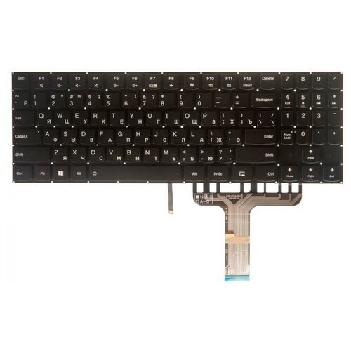 Клавиатура для ноутбука Lenovo Legion Y540-15IRH, Y545-15ICH, Y545-15ICH, Y540-17IRH, Y540-17IRH-PG0, Y9000K черная с белой подсветкой