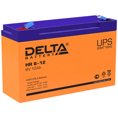 Аккумуляторная батарея DELTA Battery HR 6-12 6В 12 А·ч