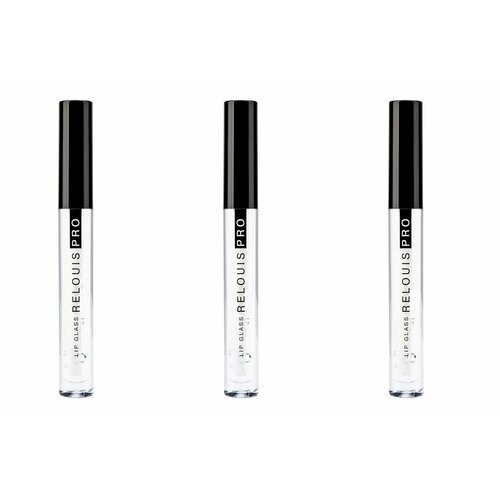 Relouis Блеск для губ с эффектом жидкого стекла PRO Lip Glass, тон 00, 3 шт