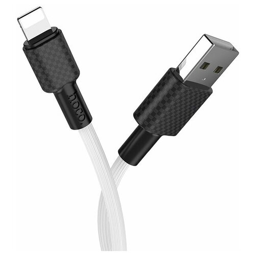 Кабель USB - Apple 8 pin HOCO X29 Superior, 1.0м, круглый, 2.0A, силикон, цвет белый