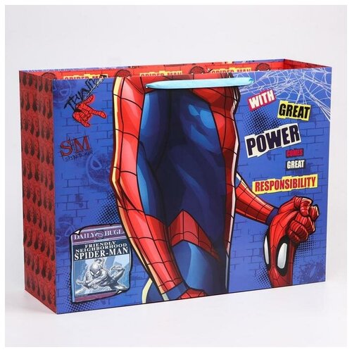 Пакет ламинированный горизонтальный, 61 х 46 х 20 см "Spider-Man", Человек-паук