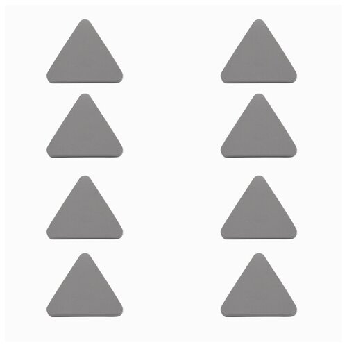 Ручка мебельная кнопка H99, серый треугольник пластик ( 8 шт. )