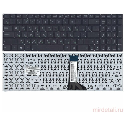 Клавиатура для ноутбука Asus X551 X551CA X551MA X553 черная без рамки (плоский Enter) 011483