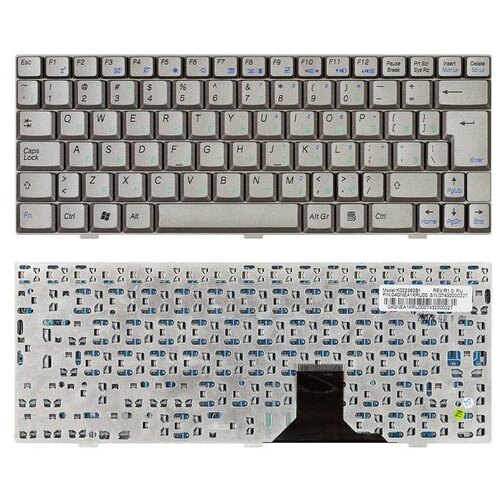 Клавиатура для ноутбука Asus 0KNA-0D3US02, русская, серебристая