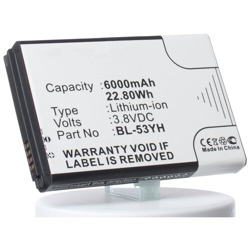 Аккумуляторная батарея iBatt 6000mAh для LG D855 LTE, LS990 LTE, D855AR, D855K, D855P