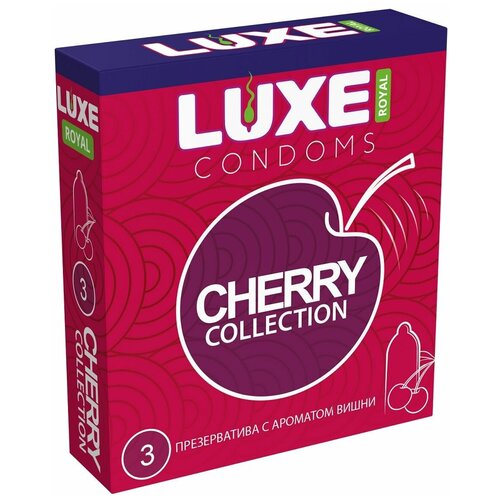 Презервативы с ароматом вишни LUXE Royal Cherry Collection - 3 шт.