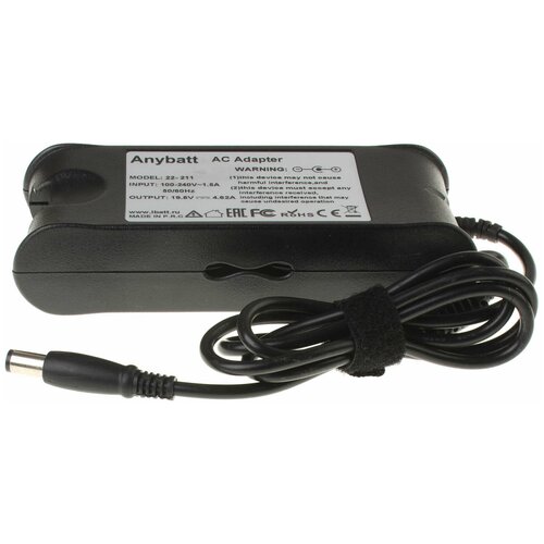 Блок питания Anybatt 22-U10-211 19,5V 4,62A, 90W, 7.4*5.0 mm, pin для Dell PP40S, Vostro 1200, Inspiron 13z (N311z), Inspiron N5110, Inspiron 1501, Inspiron N5010, Inspiron M5110, Vostro 1015, Inspiron N7110, Inspiron 1545, Latitude E6430,