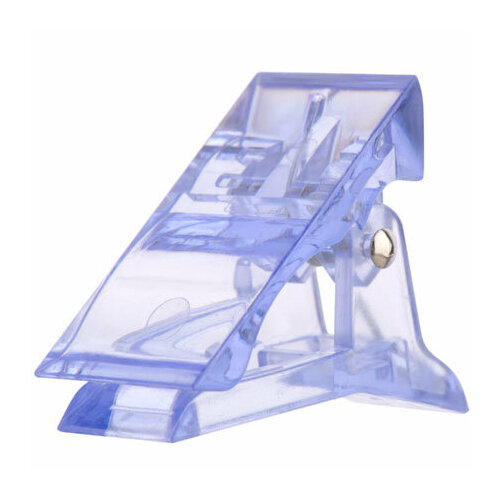 Зажим-прищепка пластиковая для фиксации верхних форм, 1 шт (03 Прозрачно-голубая) Irisk Professional (Б600-15-03)