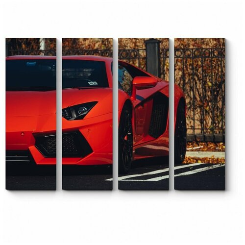 Модульная картина Красный Lamborghini Aventador 110x83