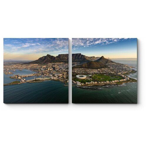 Модульная картина Потрясающая панорама Кейптауна 130x65