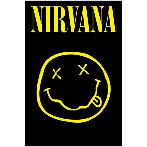 Постер / Плакат / Картина Nirvana - Эмблема группы 50х70 см в раме