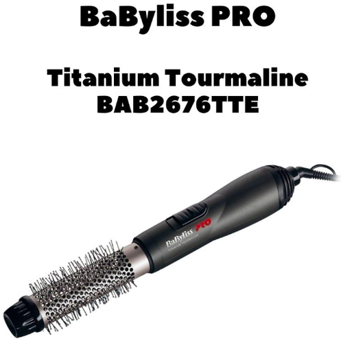 Фен-щетка BaByliss Pro Titanium Tourmaline черный [без вращения, 700 Вт, 1 насадка]