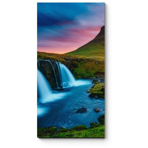 Модульная картина Красочный рассвет, Исландия 100x200