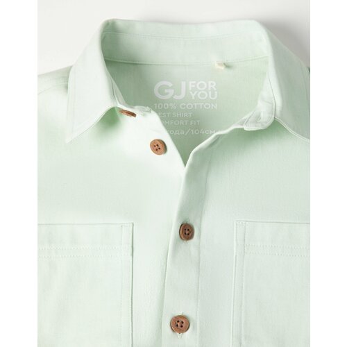 Рубашка Gloria Jeans, размер 12-18мес/86, зеленый