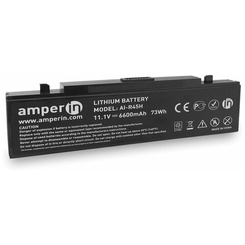 Аккумуляторная батарея усиленная Amperin для ноутбука Samsung AA-PB8NC8B 11.1V (6600mAh)