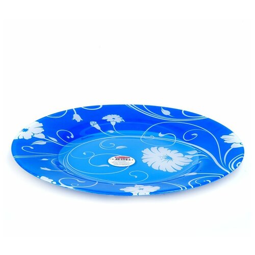 Тарелка столовая мелкая Pasabahce Serenade Blue, D=26 см