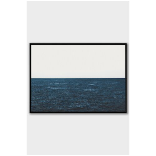 Постер на стену для интерьера Postermarkt Синее море, постер в черной рамке 30х40 см, постеры картины для интерьера в черной рамке