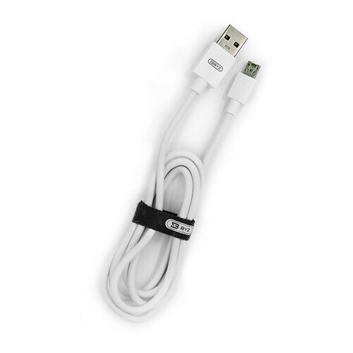 USB-кабель BYZ X8 AM-microBM 1 метр, 4A, силикон, белый